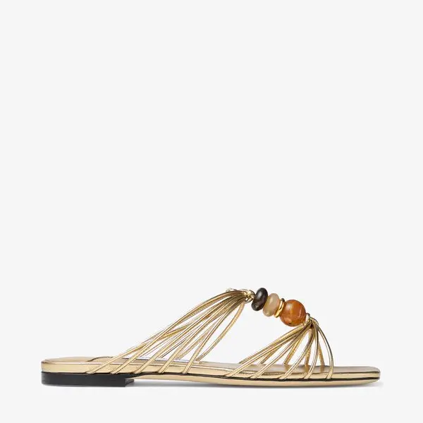 JIMMY CHOO Lova Mule Flats - Silver
