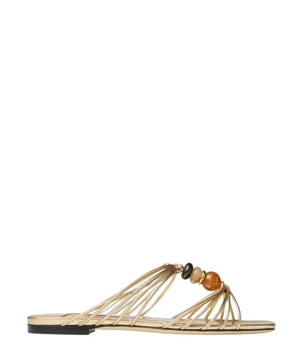 JIMMY CHOO Lova Mule Flats - Silver