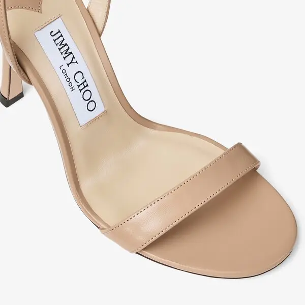JIMMY CHOO Jenn 100 Nappa Leather Sandals - Chai