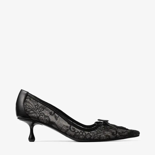 JIMMY CHOO Scarlett 50 Lace Pumps - Black