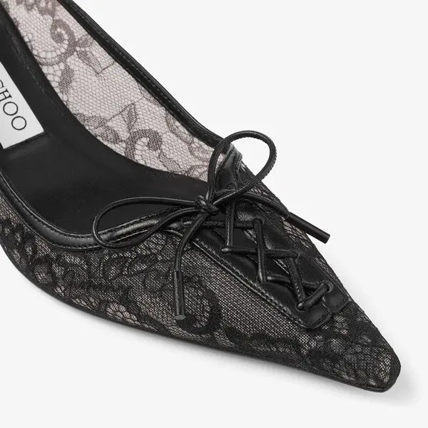 JIMMY CHOO Scarlett 50 Lace Pumps - Black
