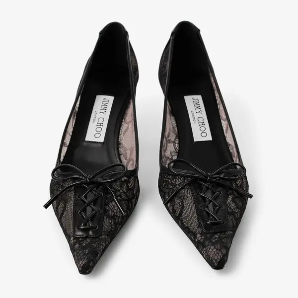 JIMMY CHOO Scarlett 50 Lace Pumps - Black