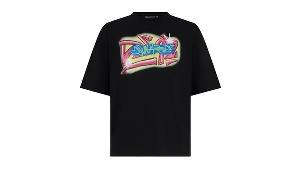 Dsquared2 S71gd1652 Loose Fit Tee Shirt - Black
