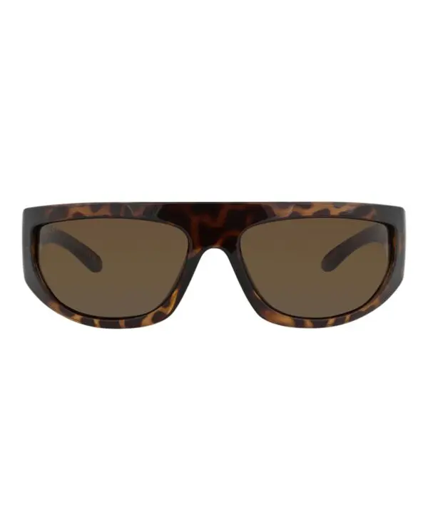 Gucci Shield Frame Sunglasses - Havana Havana Brown (gg1574s/30014845/002)