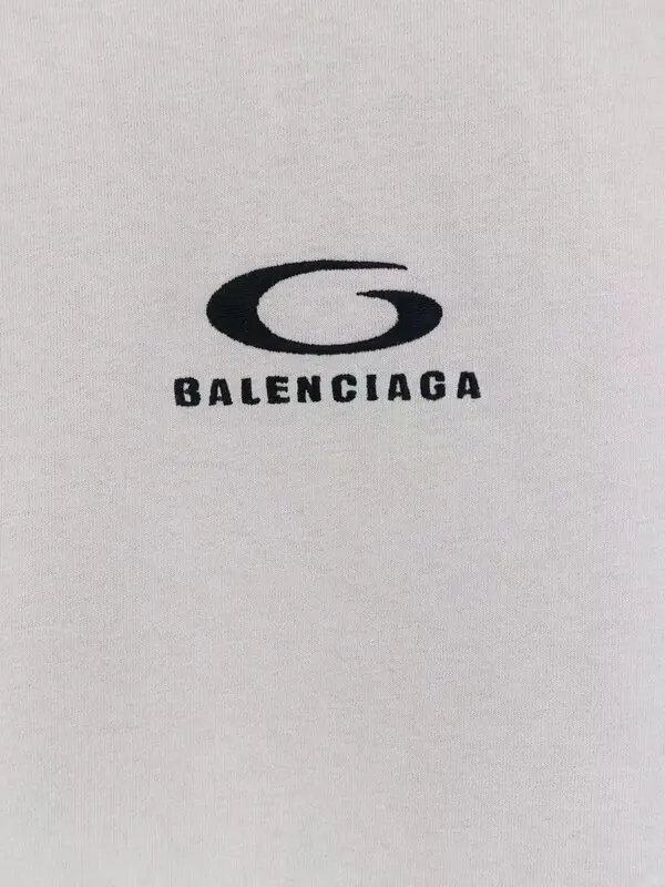 Balenciaga Layered-sleeve Logo-embroidered T-shirt - Grey