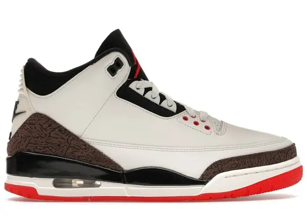 JORDAN 3 Retro Pale Ivory - Sail/black/university Red