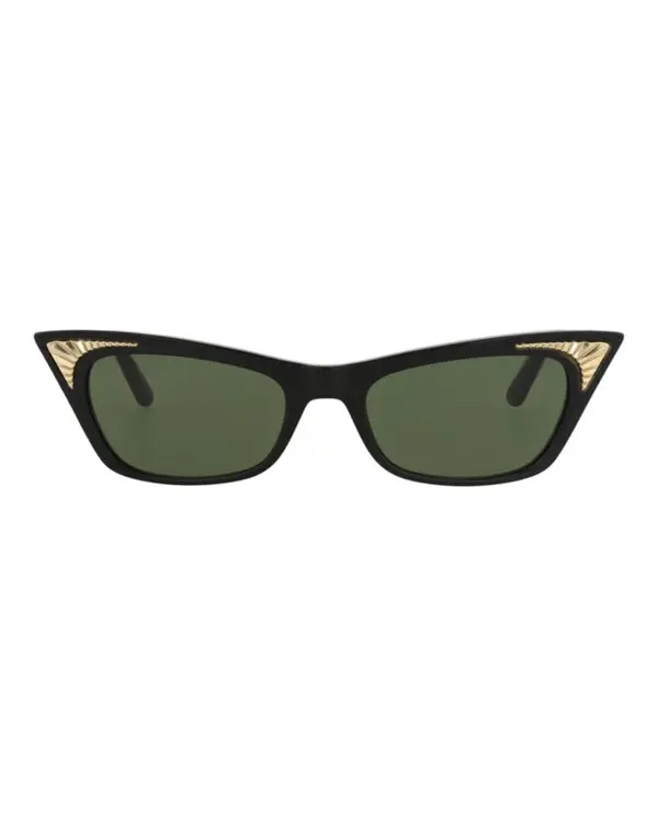 Valentino Garavani Acetate Cat Eye Sunglasses - Black Black Green (vls/175a/51)