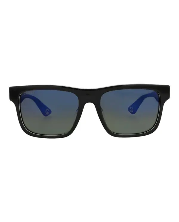 Gucci Square Frame Recycled Acetate Sunglasses - Black Grey Blue (gg1618sa/30015101/003)