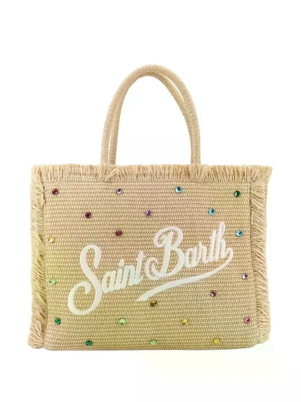 MC2 SAINT BARTH Crystal-embellished Tote Bag - Neutrals