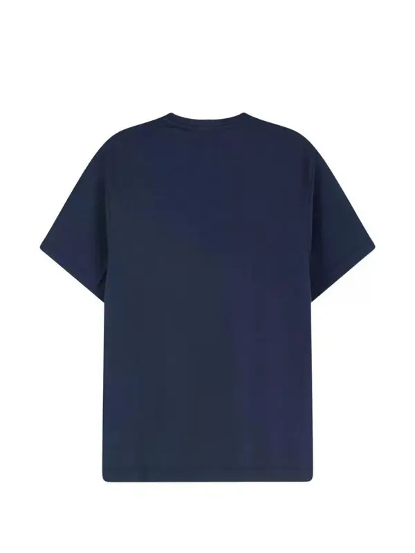 MC2 SAINT BARTH Embroidered-logo Cotton-crepe T-shirt - Blue