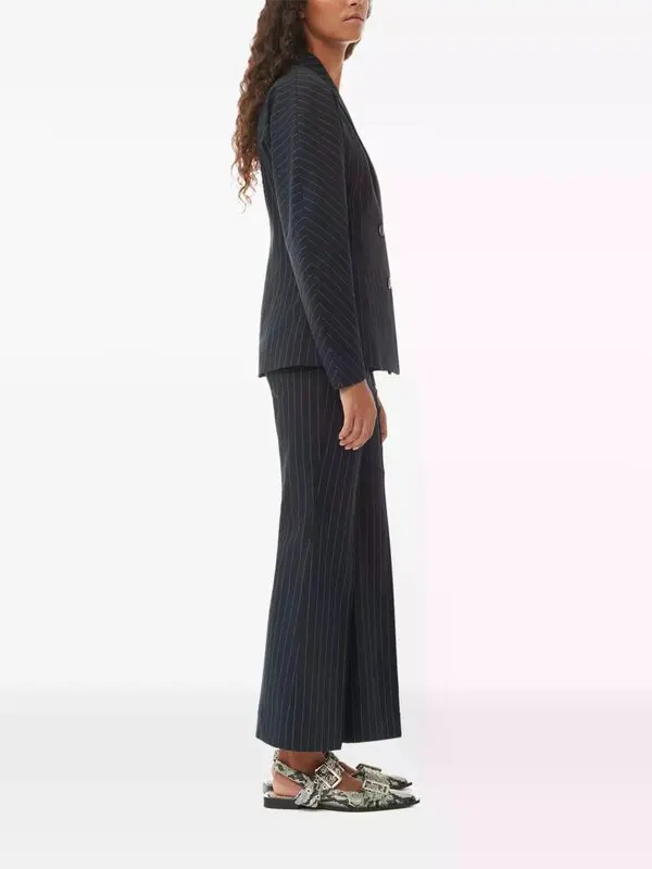 GANNI Striped Flared Trousers