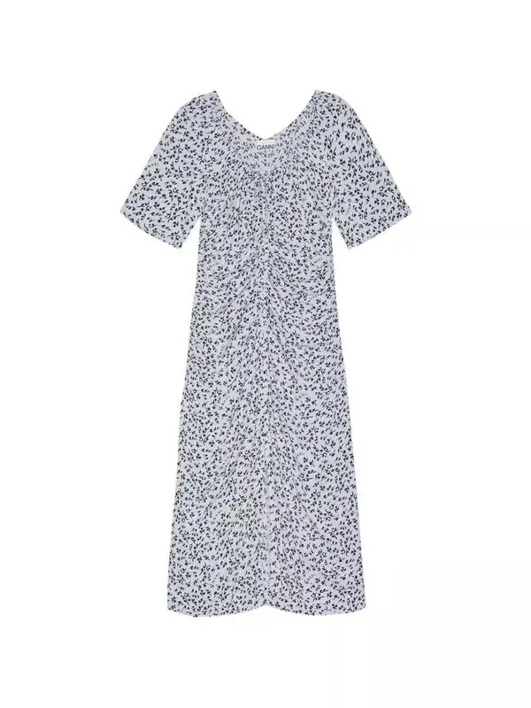 GANNI Heather Midi Dress - Blue