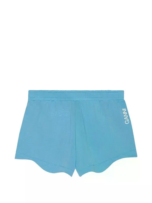 GANNI Logo-print Shorts