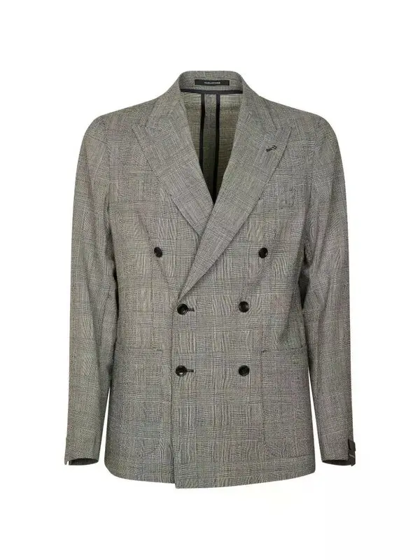 Tagliatore Prince Of Wales Check Double-breasted Blazer - Grey
