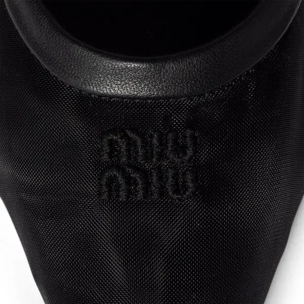 Miu Miu Ruches Mesh Fabric Pumps