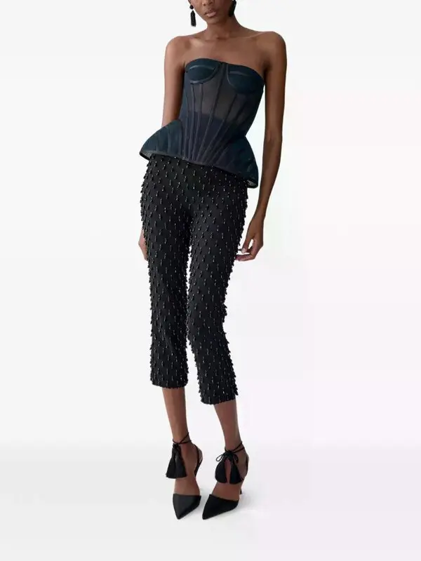 Carolina Herrera Strapless Tulle Bustier