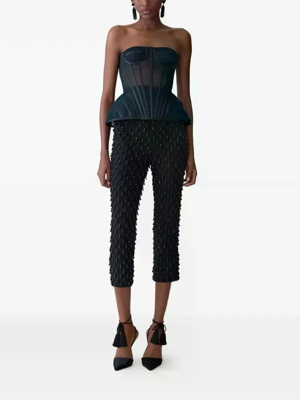 Carolina Herrera Strapless Tulle Bustier