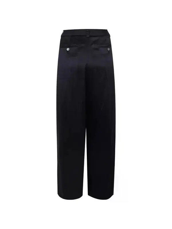Peserico Satin Wide-leg Trousers - Blue