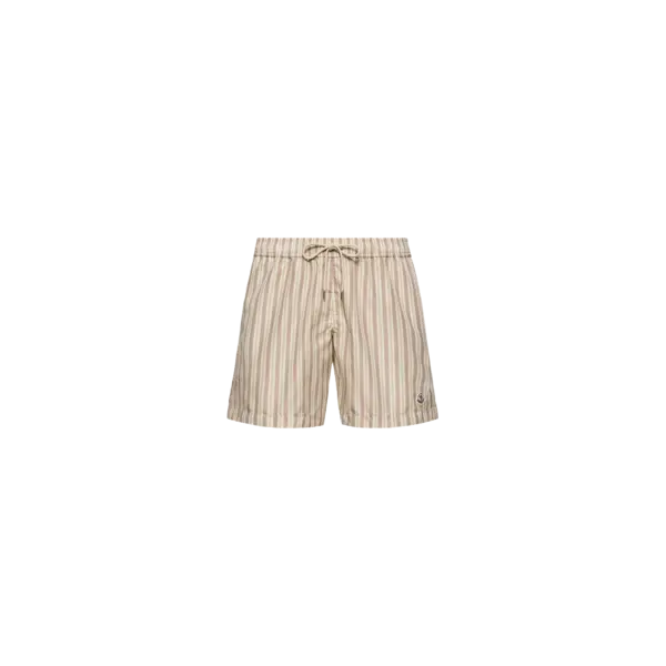 Moncler Striped Swim Shorts - Beige