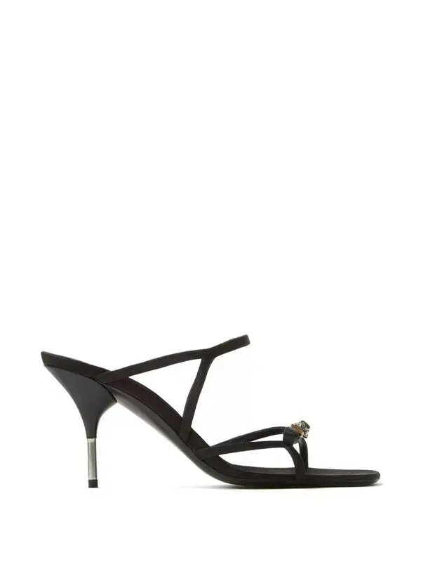 Versace Hardware Strap Mules - Black
