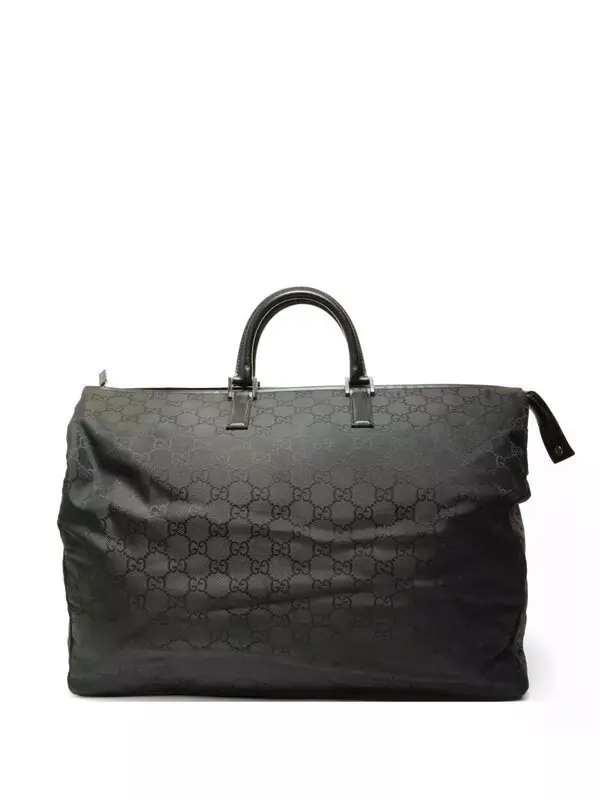Gucci 2000-2010s Gg Canvas Boston Tote Bag - Black