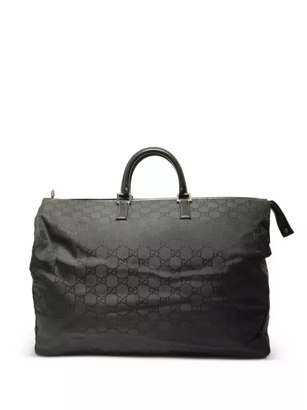 Gucci 2000-2010s Gg Canvas Boston Tote Bag - Black