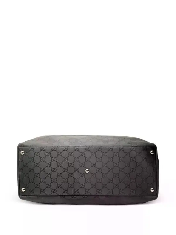 Gucci 2000-2010s Gg Canvas Boston Tote Bag - Black
