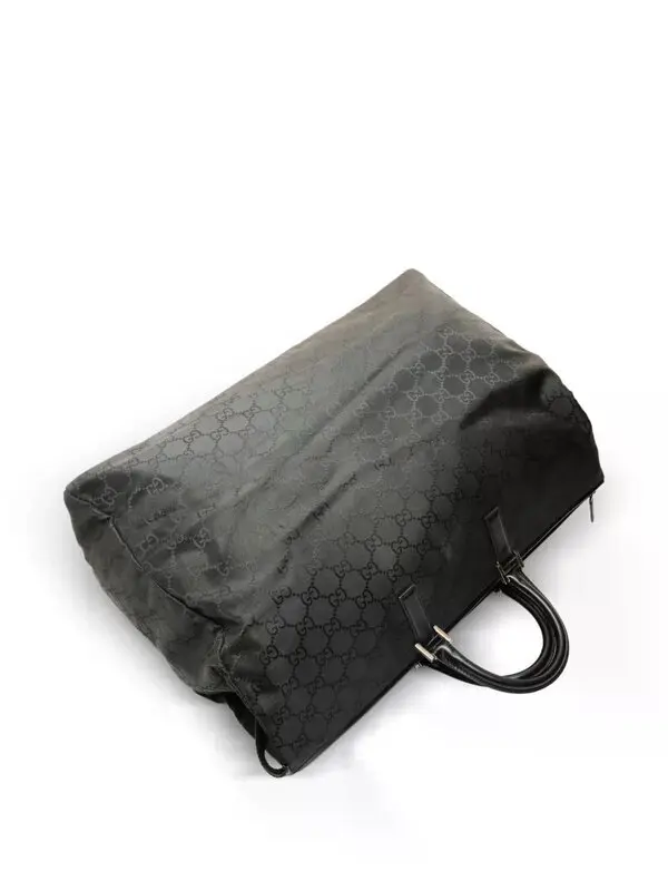 Gucci 2000-2010s Gg Canvas Boston Tote Bag - Black