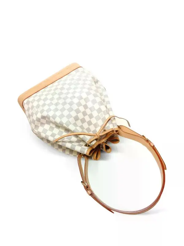LOUIS VUITTON 2007 Damier Azur Noe Tote Bag - White