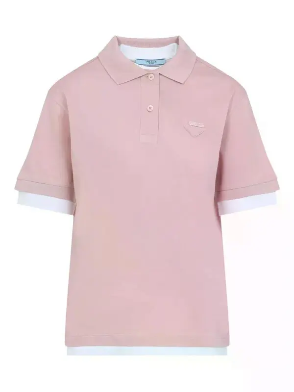 Prada Layered Polo Shirt - Pink
