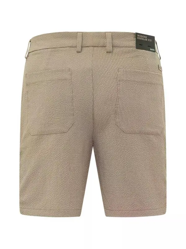 BOSS Textured Regular Fit Shorts - Neutrals