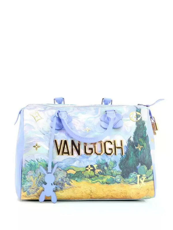 LOUIS VUITTON Speedy Handbag Limited Edition Jeff Koons Van Gogh Print Canvas 30