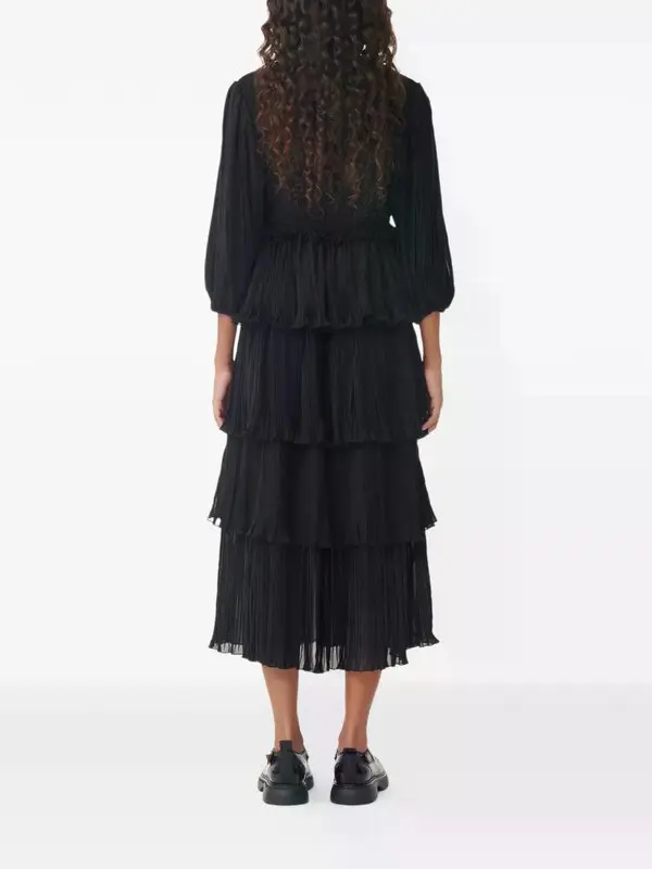 open lace back dress Leopard Pleated Off-shoulder Midi Dress – jcrown.us