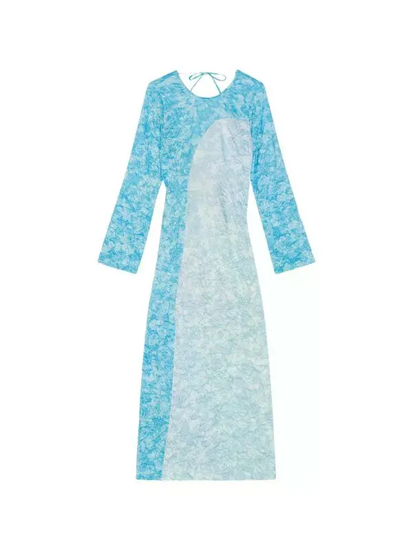 GANNI Tie-back Midi Dress