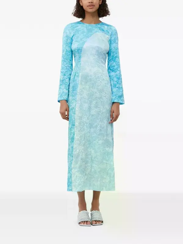 GANNI Tie-back Midi Dress