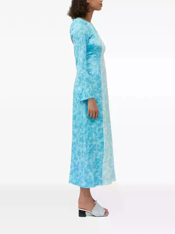 GANNI Tie-back Midi Dress