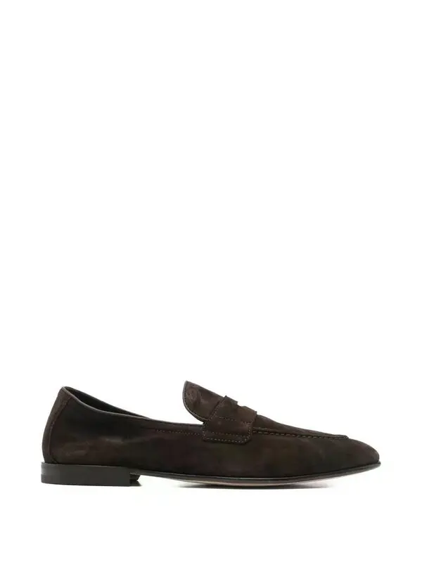 HENDERSON BARACCO Suede Penny Loafers - Brown