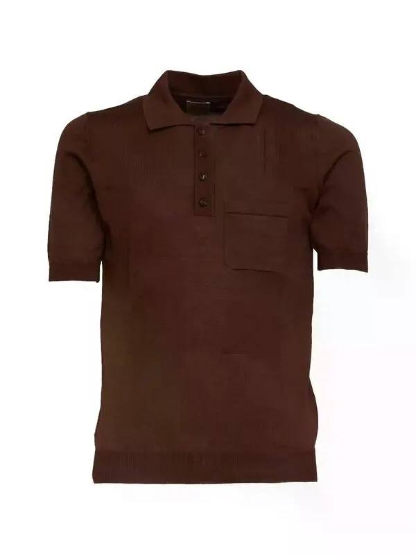 RAKKI Tokyo Short-sleeve Polo Shirt - Brown