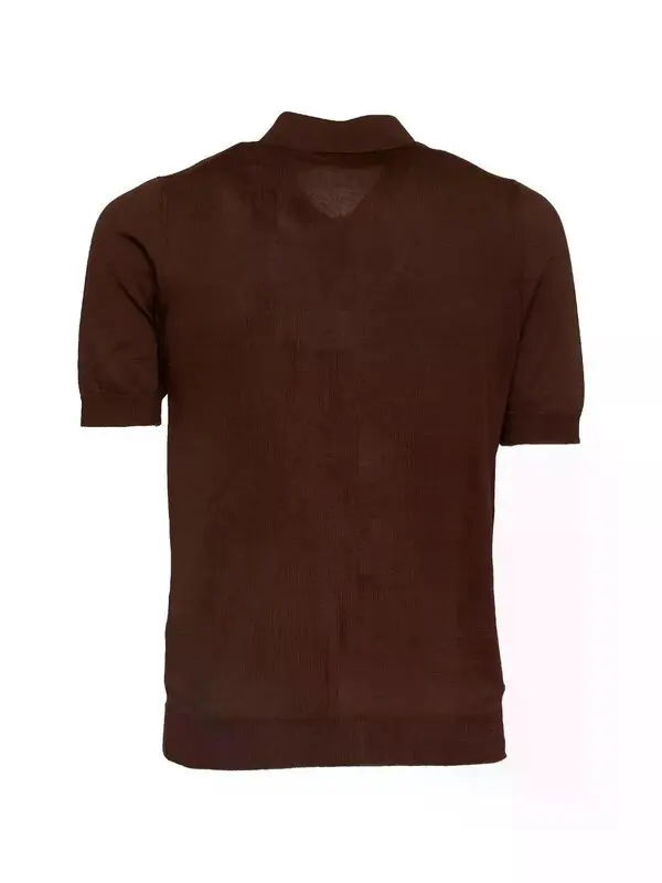 RAKKI Tokyo Short-sleeve Polo Shirt - Brown