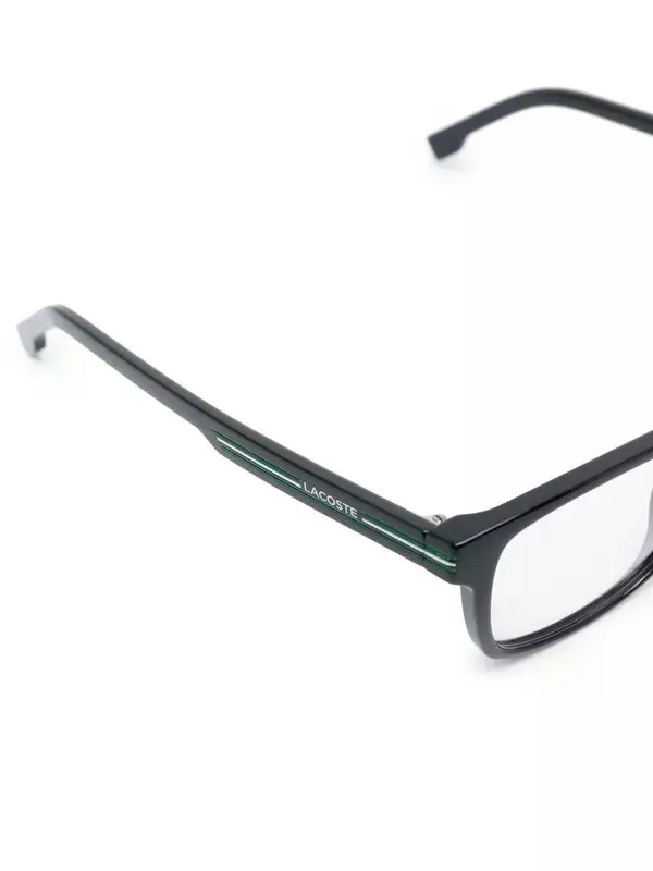 Lacoste Logo-detail Square-frame Eyeglasses - Black