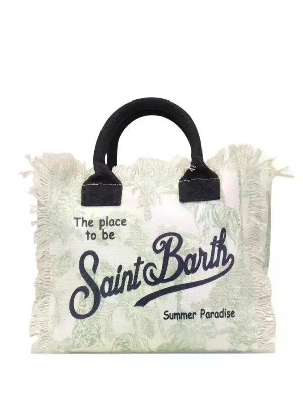 MC2 SAINT BARTH Colette Frayed Tote Bag - White