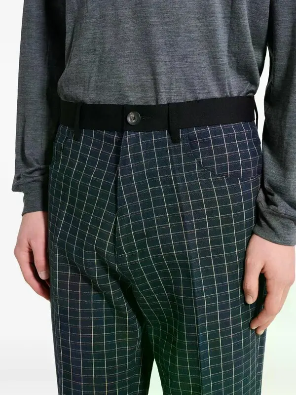 WALES BONNER Check-pattern Trousers