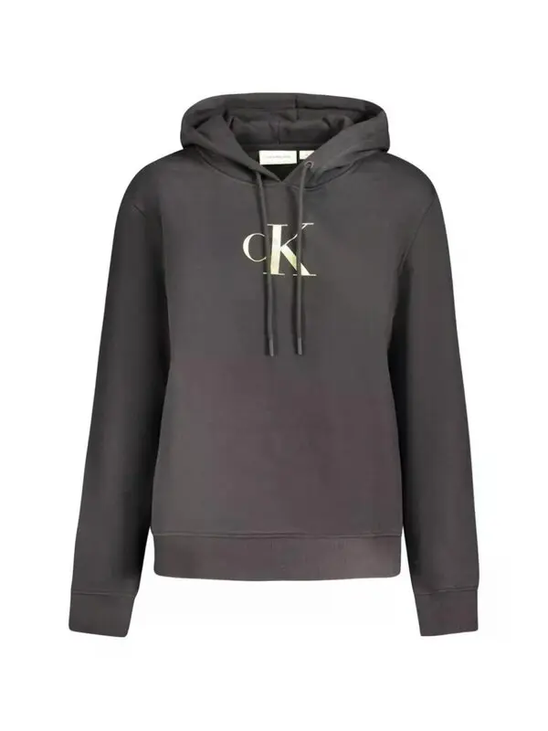 Calvin Klein Logo-detail Drawstring Hoodie - Black