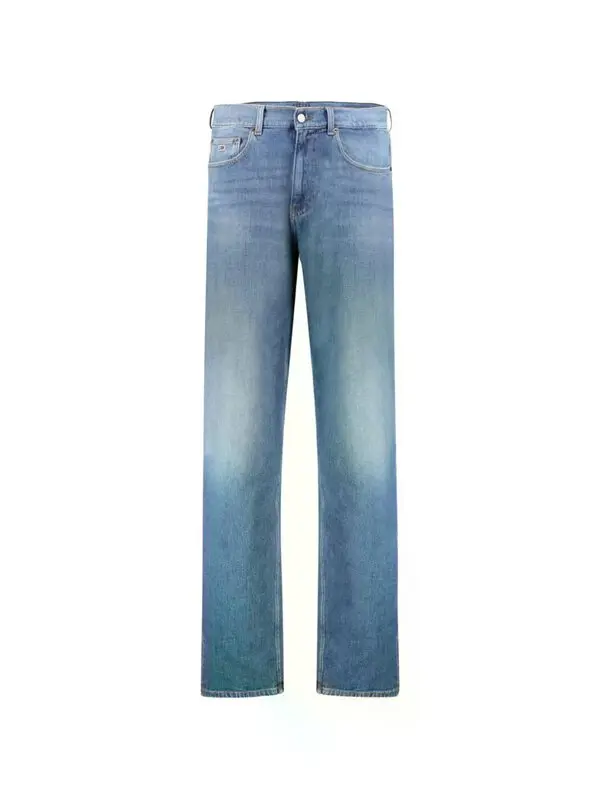 Tommy Hilfiger Faded-effect Regular-fit Denim Jeans - Blue