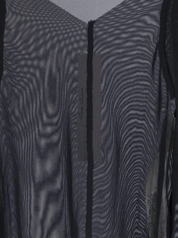 Rick Owens Helm Sheer Tulle Long Sleeve Top
