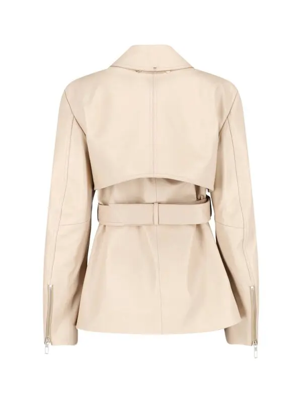 Sportmax Two-piece Nappa Leather Jacket - Beige