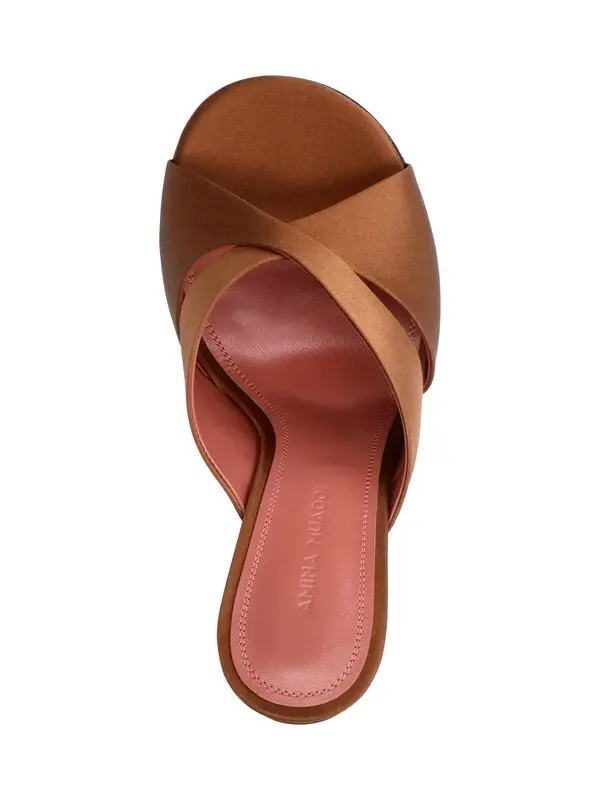 Amina Muaddi Salma Mules - Brown