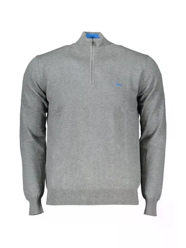 HARMONT & BLAINE Quarter-zip Cotton Sweater - Grey