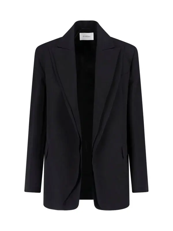Sportmax Single-breasted Double Collar Blazer - Black
