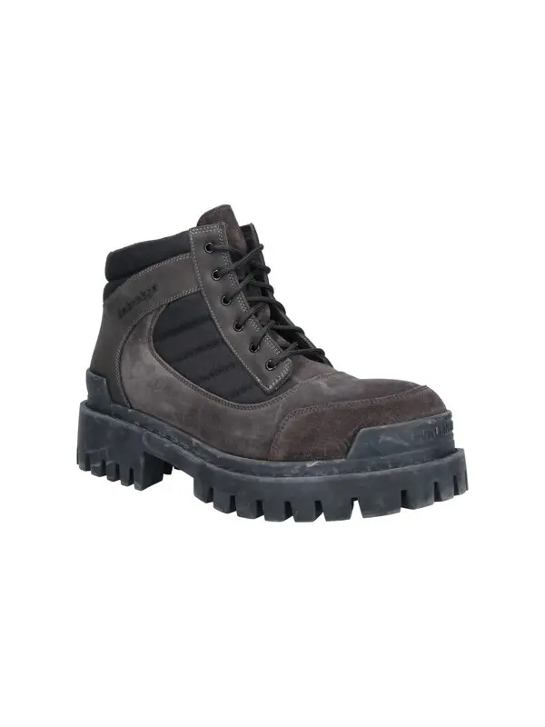 Balenciaga Combat Strike Boots - Brown